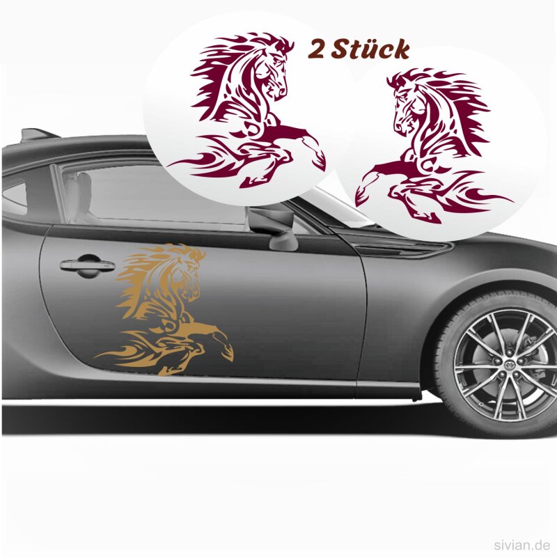 Pferdeaufkleber Autoaufkleber Pferd mit Namen